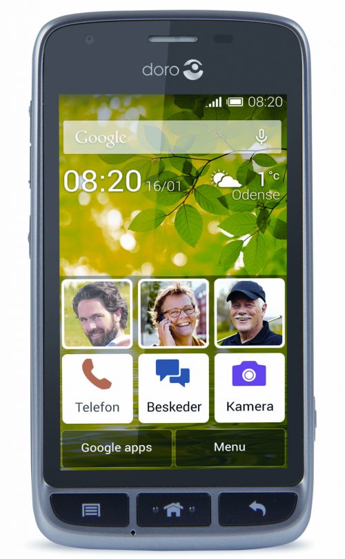 Miniversion af Doros senior-smartphone – Lyd & Billede